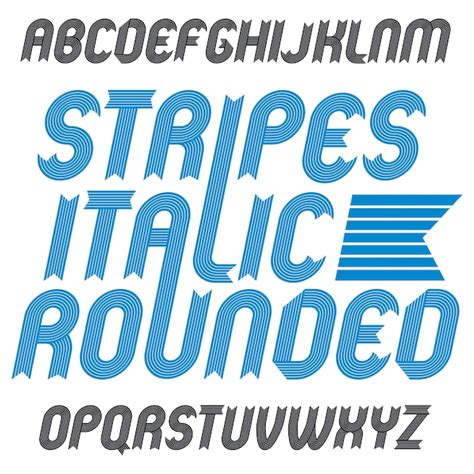 Ensemble De Lettres De L Alphabet Anglais Majuscules Vectorielles Cool