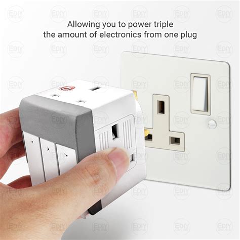 Way Adaptor Adapter Adaport Myhome With Multiple Neon Switch Safety A Extension Plug Socket