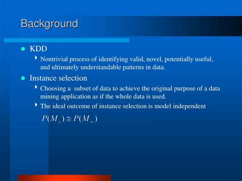 Ppt Data Reduction Via Instance Selection Powerpoint Presentation