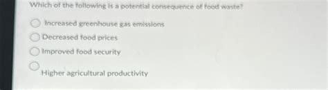Solved Which Of The Following Is A Potential Consequence Of Chegg