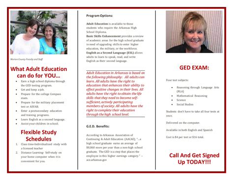 Adult Ed Brochure Ppt