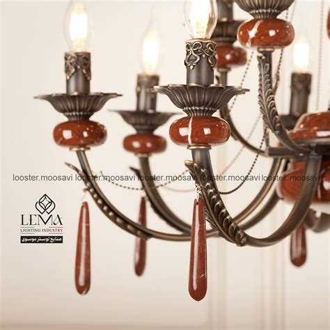 صنایع لوستر موسوی ‎ ‎⚜️ لوستر مارال ۸ شاخه ۱۲ شعله ⚜️ جنس بدنه