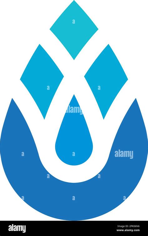 Logo Drop Fresh Spring Mineral Water Vector Design Stock Vector Image