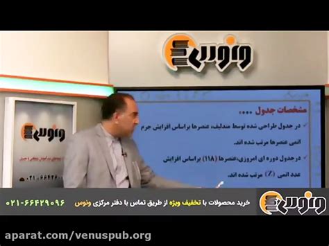 شیمی کنکور استاد رادمان مهر جدول تناوبی