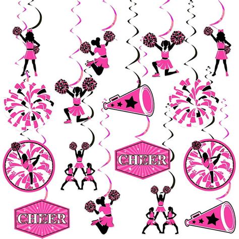 Cheerleading Party Decoration Cheerleading Hanging Swirls For Girl 8pcs