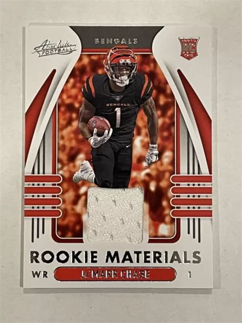 2021 Panini Absolute Jamarr Chase Rookie Materials Bengals Rc Eur 1985