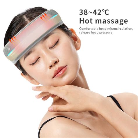 Head Massager With Heat Compress 3d Airbag Kneading Vibration And
