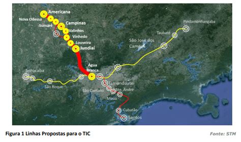 Conheça as quatro linhas projetadas do projeto Trem InterCidades
