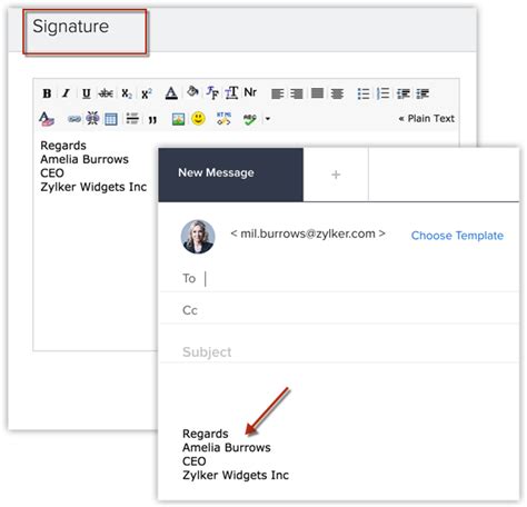 composing an email online help zoho salesinbox