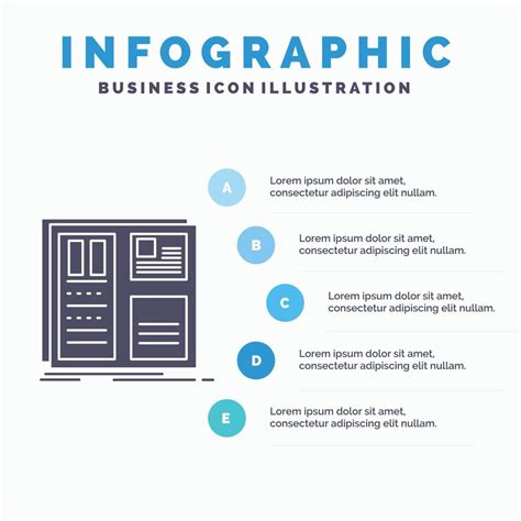 Design Grid Interface Layout Ui Infographics Template For Website And Presentation Glyph
