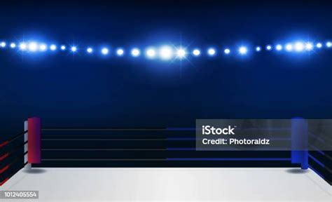권투 링 무대와 시경 벡터 디자인 벡터 조명 가득 찬에 대한 스톡 벡터 아트 및 기타 이미지 가득 찬 경기 스포츠 경외감 Istock