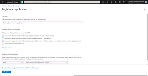 Configuring Business Central For Azure Active Directory Authentication
