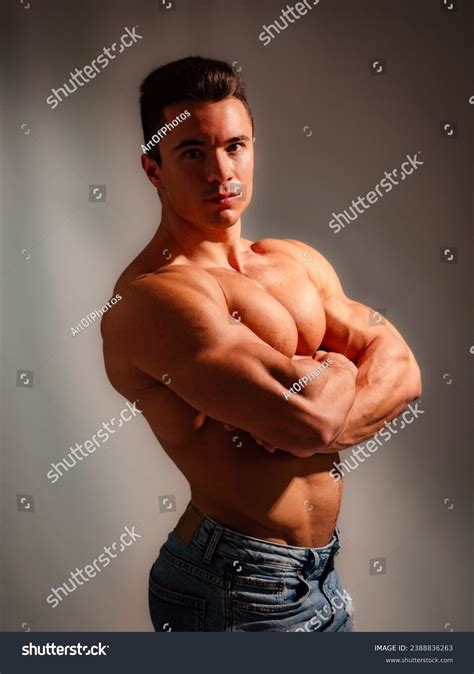 Muscles Motion Captivating Image Attractive Shirtless Stock Photo Shutterstock