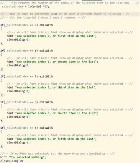 My Coding Development Creating A Listbox Arma Part