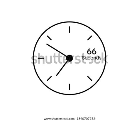 66 Seconds Countdown Modern Timer Icon Stock Vector Royalty Free