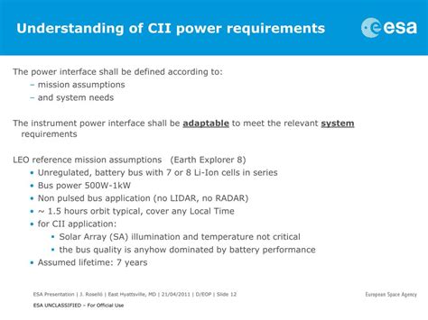 Ppt Common Instrument Interface Cii Workshop Esa Presentation