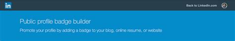How To Create A Public Profile Badge On Linkedin For Your Website With