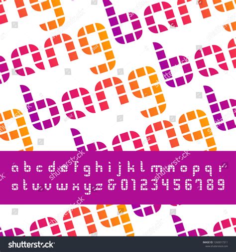 Mosaic Font Vector Alphabet Latin Letters Stock Vector Royalty Free