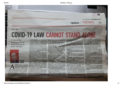 Covid Law Cannot Stand Alone Malaysian Business Law 862020