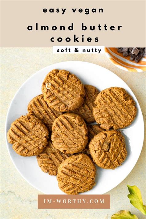 30 Minute Vegan Almond Butter Cookies Recipe Almond Butter Cookies