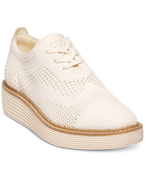 Cole Haan Womens Originalgrand Stitchlite Platform Oxfords Macys