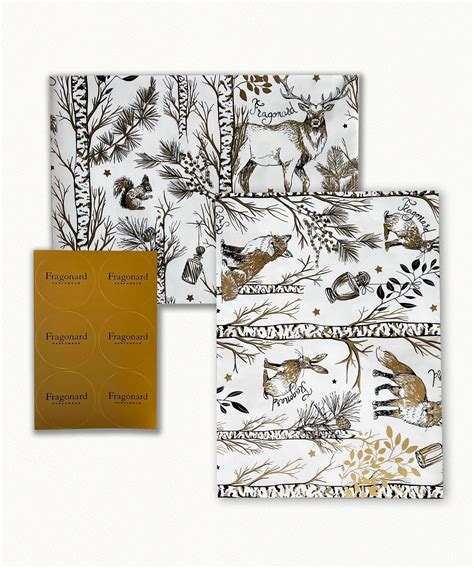 2 Sheets Of Wrapping Paper 40 X 54 Cm Fragonard 3 00