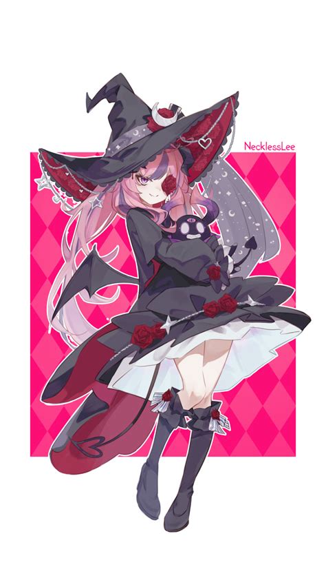 Safebooru 1girl Black Dress Black Footwear Black Hat Bubi Ironmouse