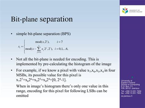 Ppt Lossless Bit Plane Compression Of Images With Context Tree