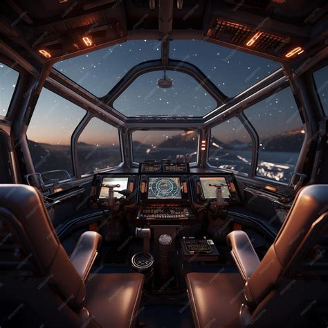A Cockpit With The Words Quot Star Trek Quot On The Side Premium Ai