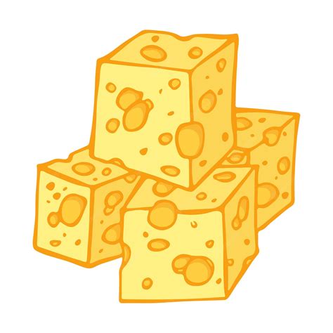 Premium Vector Hand Drawn Cheese Parts And Slices Isolated On A White