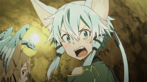 Image Sinon Threatening Kirito For Pulling Her Tailpng Sword Art