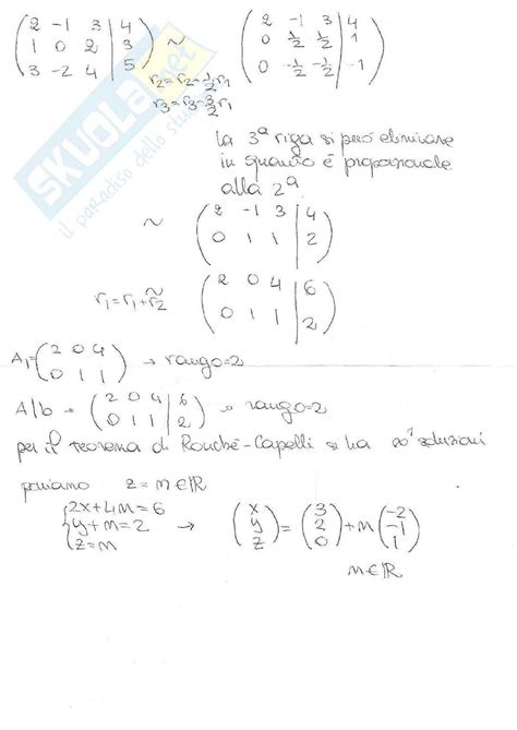 Sistemi Lineari Esercizi Svolti