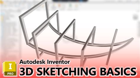3d Sketching Basics In Autodesk Inventor 2025 Beginner Exercise Youtube