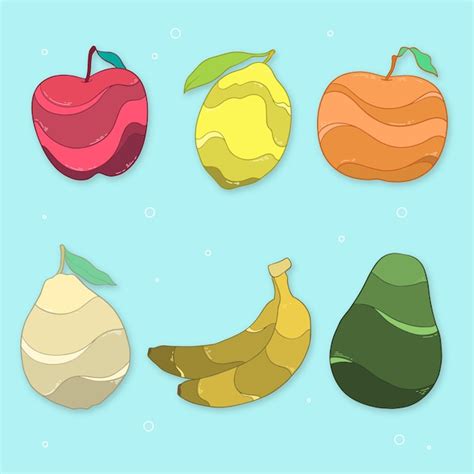 Premium Vector Hand Drawn Tropical Fruit Collection