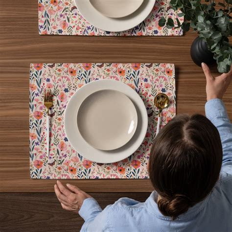 Boho Placemat Set Bohemian Home Decor Tablescape Eclectic Table Linen