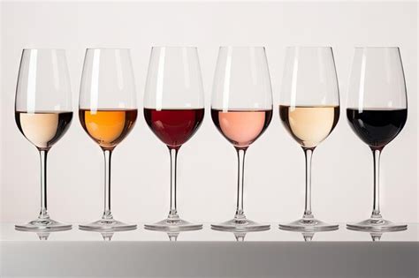 Premium Ai Image Assorted Wine In Glasses White Background