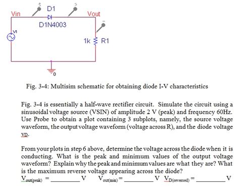 Diode Characteristics In Multisim