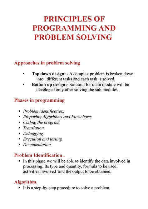 Algorithm And Flowchart Principles Of Programming And Problem Solving