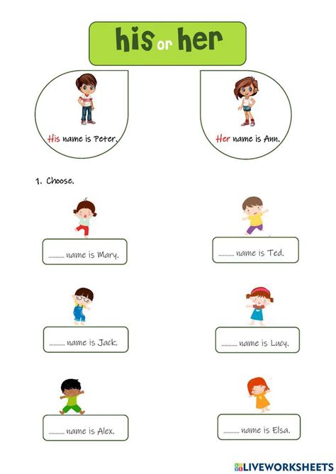 His Her Free Interactive Worksheets 1728213