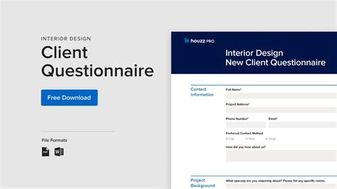 New Interior Design Questionnaire