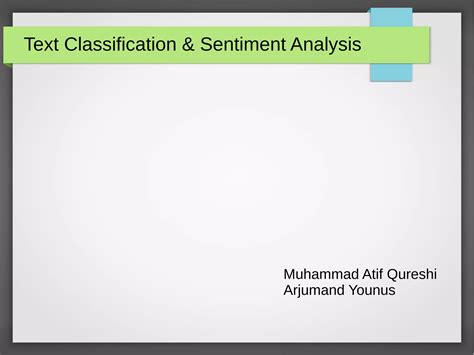 text classification and sentiment analysis ppt
