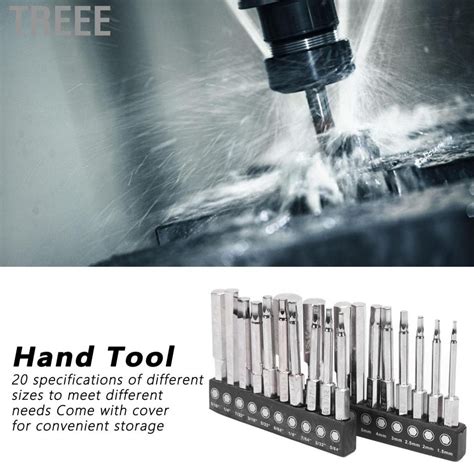 Treee 20 ชิ้น 60 มิลลิเมตรไขควงหัวเหล็กความแม่นยำสูง Hex Shopee Thailand