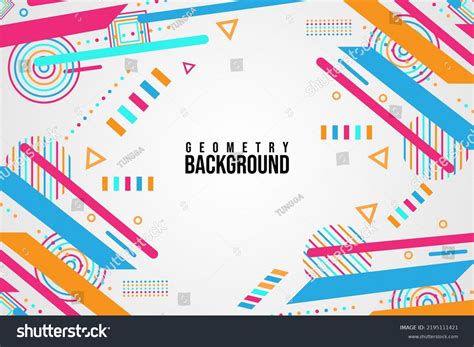 Trend Geometry Abstract Background Template Design Stock Vector