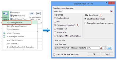 How To Exportsave Selection Active Sheet Or Multiple Sheets To Csv Files In Excel