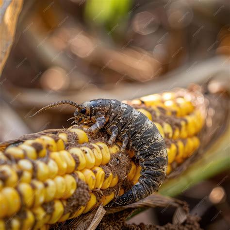 Premium Photo Many Worms Eats Corn Cobs On Corn Field Hungry