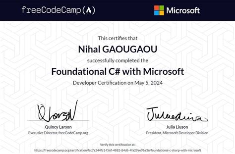 Nihal Gaougaou On Linkedin Microsoftcertification Csharp