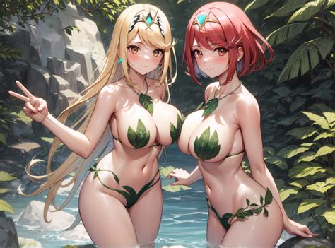 Rule 34 2girls Ai Generated Bangs Blonde Hair Blush Breasts Core