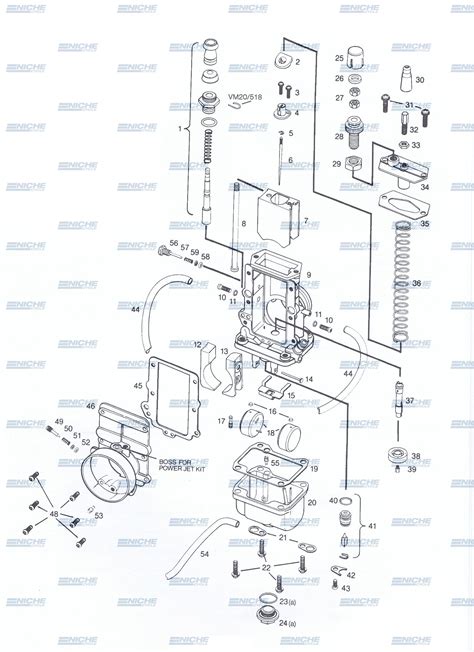 Mikuni Vm28 418 Exploded View Replacement Parts Listing