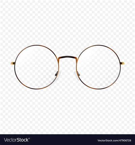 3d Realistic Round Frame Glasses Frame Royalty Free Vector
