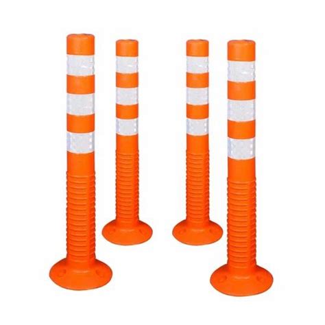 Orange PVC Flexible Spring Post For Road Safety At 350 Piece In Mumbai